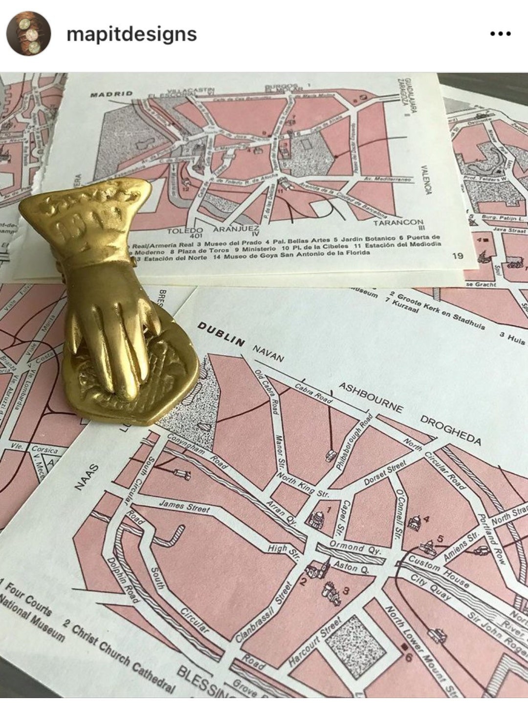 Vintage Mini Maps - Etsy