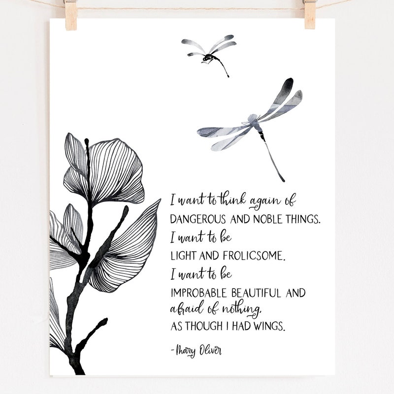 Mary Oliver Wall Art - Etsy