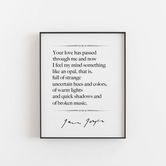 James Joyce Print / Love Quote Poster / 1st Anniversary Paper | Etsy