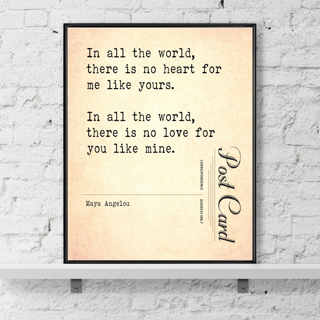 Maya Angelou Quote Print / Literary Art / Love Quote / First ...