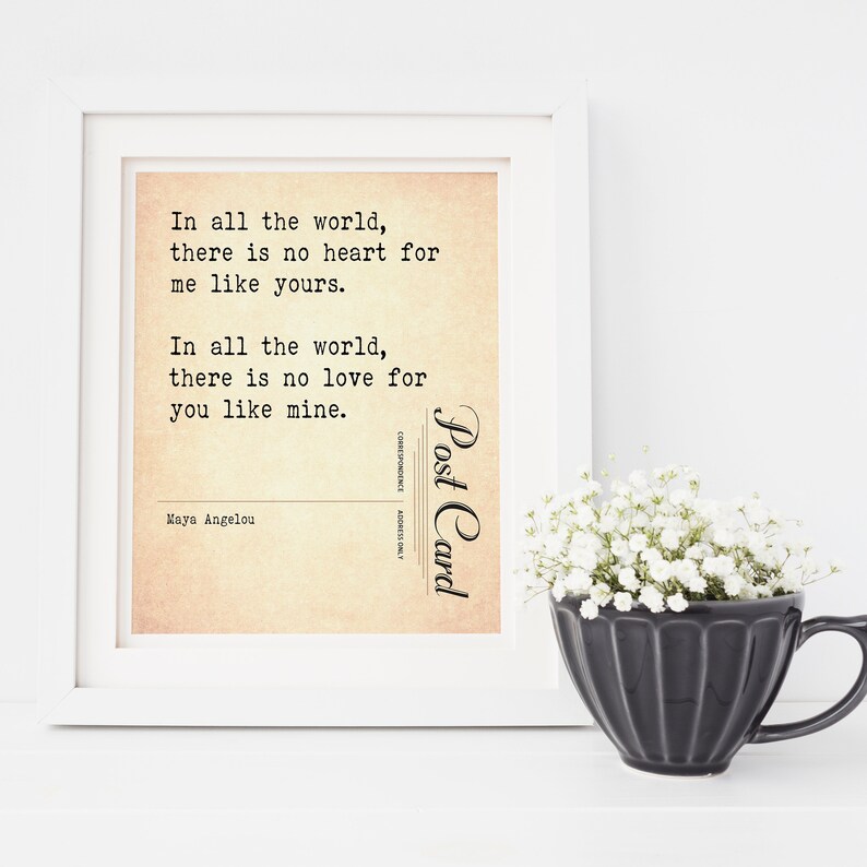 Maya Angelou Quote Print / Literary Art / Love Quote / First - Etsy