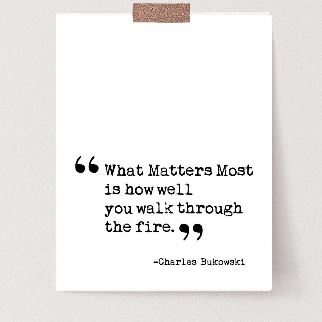 Charles Bukowski Print / Bukowski Quote / Large Sizes / Motivational ...