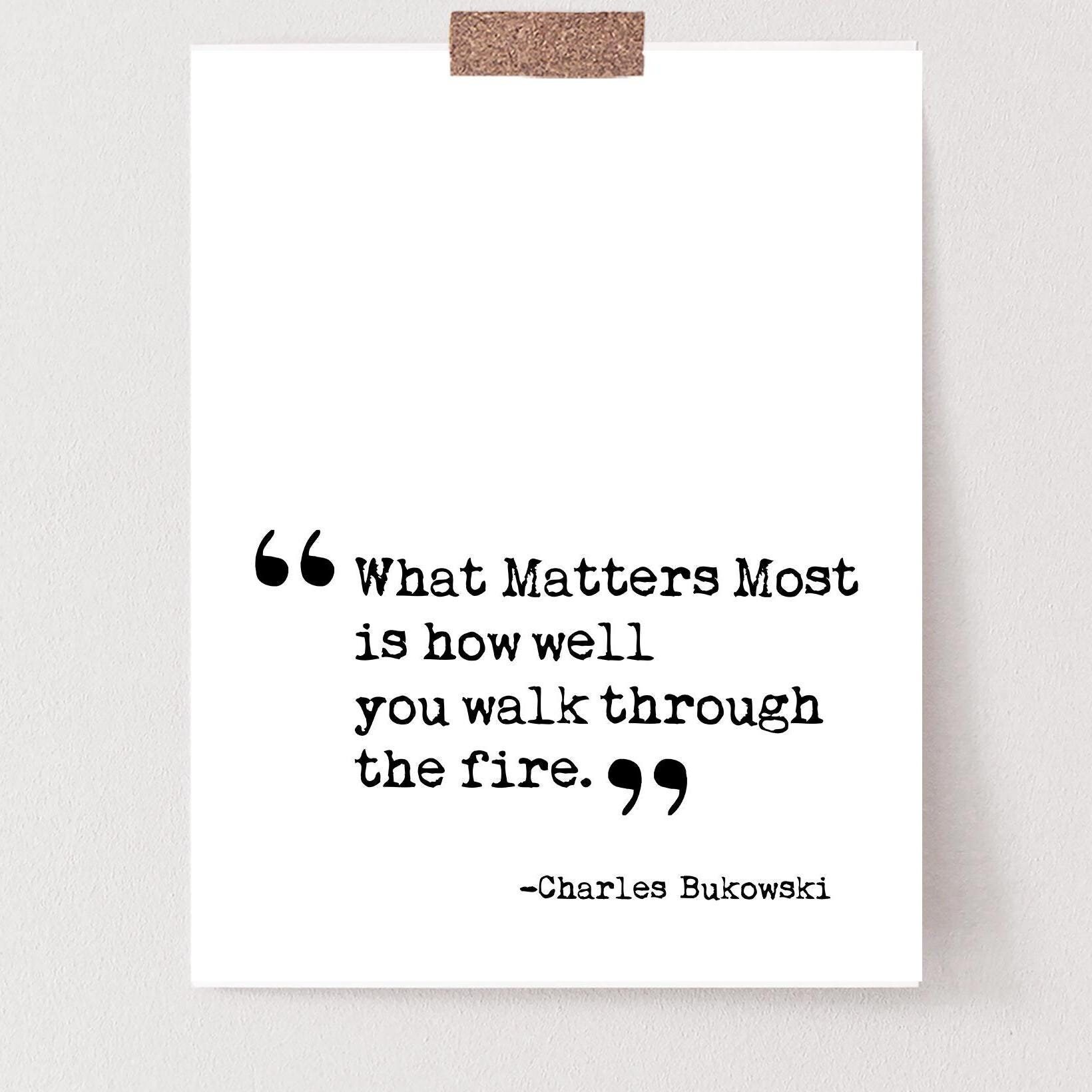 Charles Bukowski Print / Bukowski Quote / Large Sizes / Motivational ...