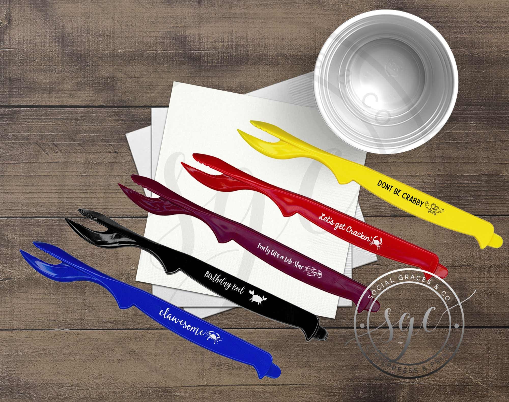 Personalized Seafood Shellers: Custom Crab & Lobster Party Supplies - Etsy