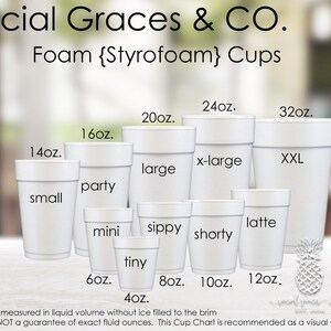 Monogram Styrofoam Cups - Etsy