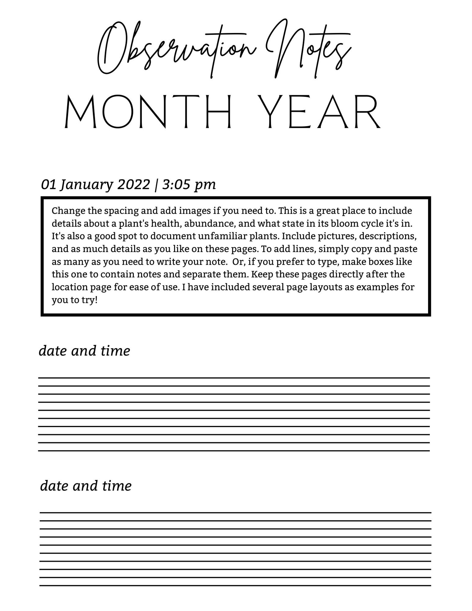 Foraging Herbal Journal Canva Template - Etsy