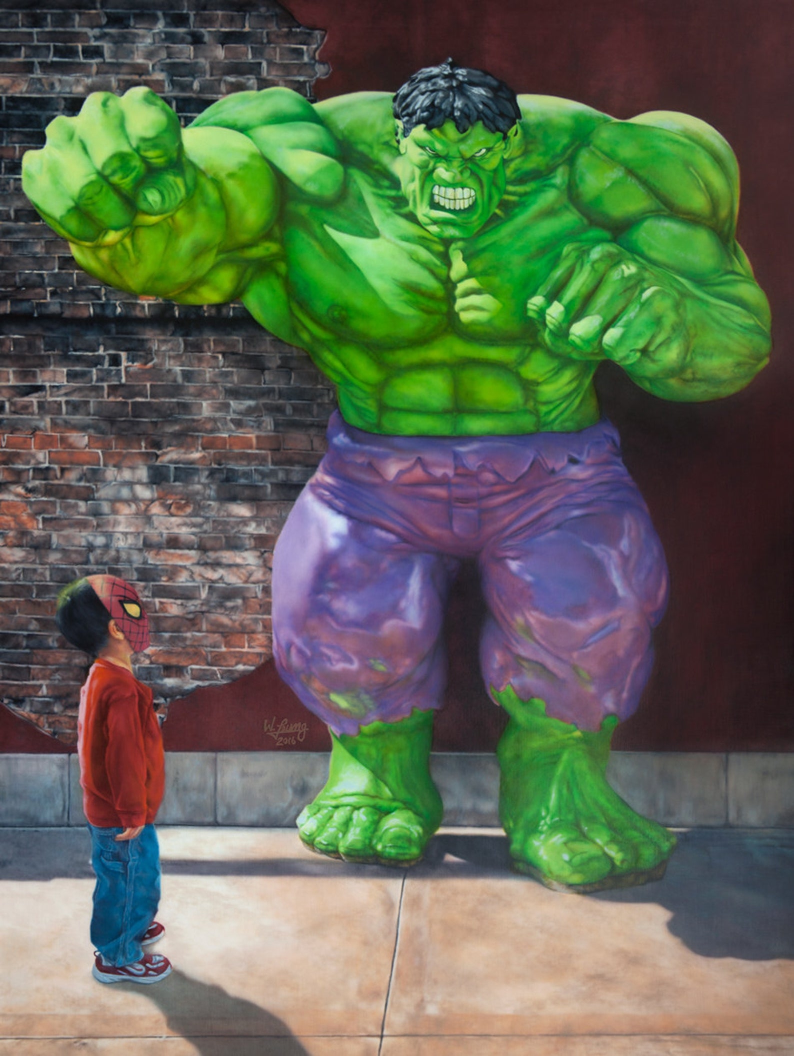 Original Hulk Acrylic Painting Canvas Art Wall Art Home | Etsy