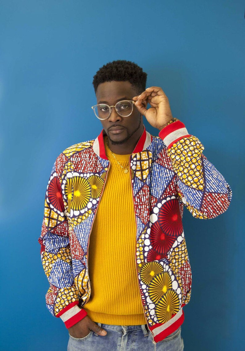 African Bomber Jacket - Men - Etsy