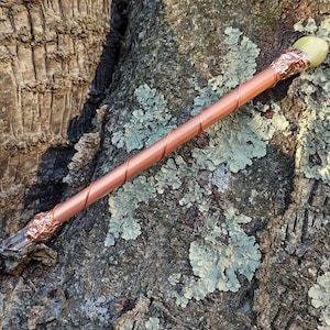 Copper Wand With Quartz and Serpentine - Etsy