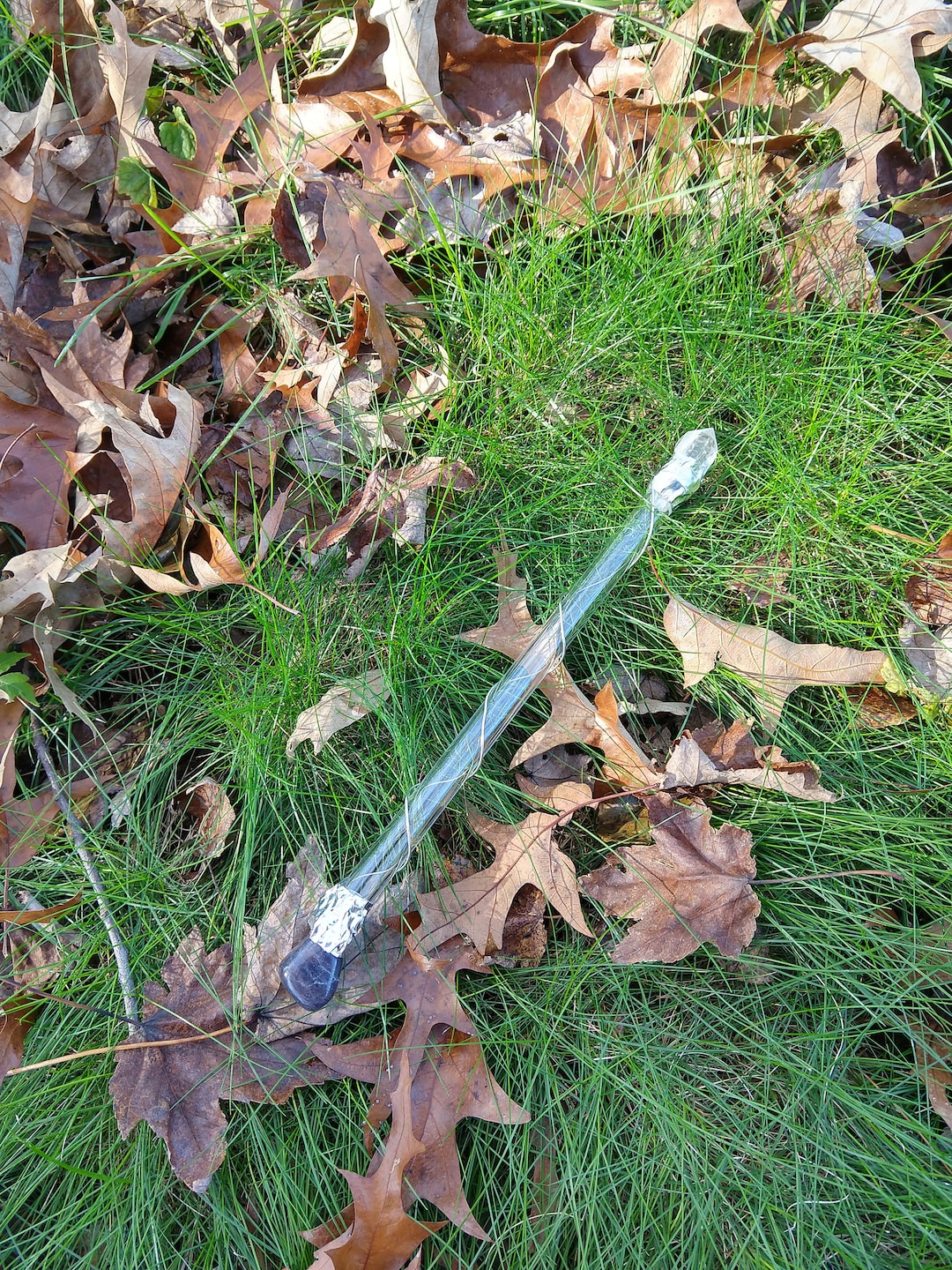 Wand of Spirits : Glass Wand With Quartz and Iolite - Etsy