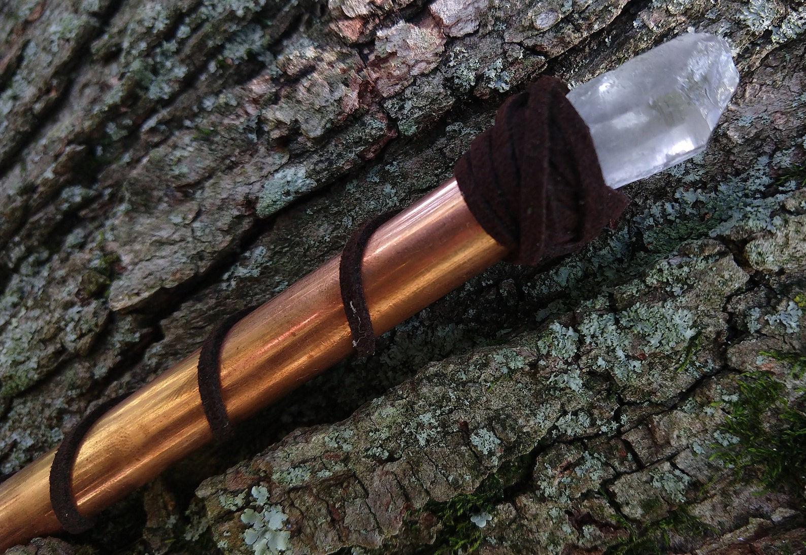 Copper Wand With Quartz and Obsidian - Etsy