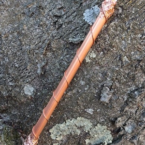 Copper Wand With Quartz and Serpentine - Etsy