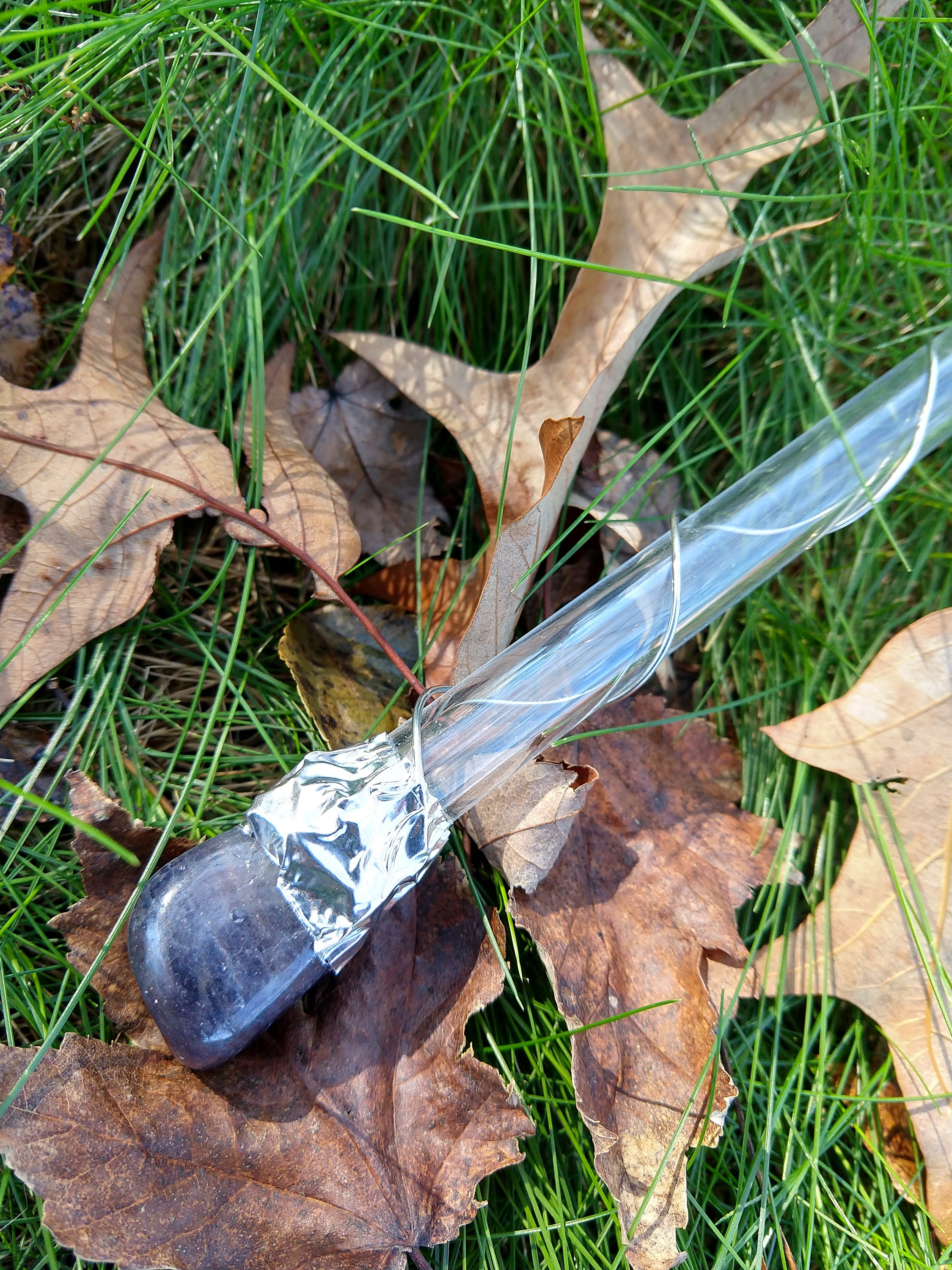 Wand of Spirits : Glass Wand with Quartz and Iolite | Etsy