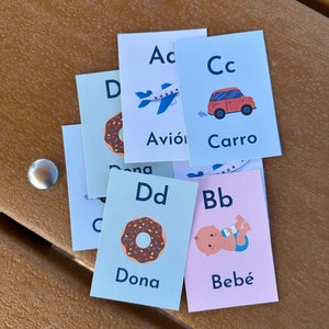 Spanish Flashcards for Kids, Spanish ABC Cards, Kids Spanish Letter ...