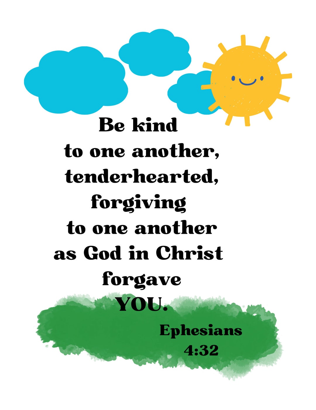 Kids Bible Verse, Scripture Printable, Wall Art for Kids - Etsy