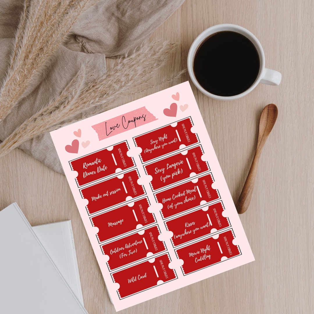 Valentines Day Coupon Printable - Etsy
