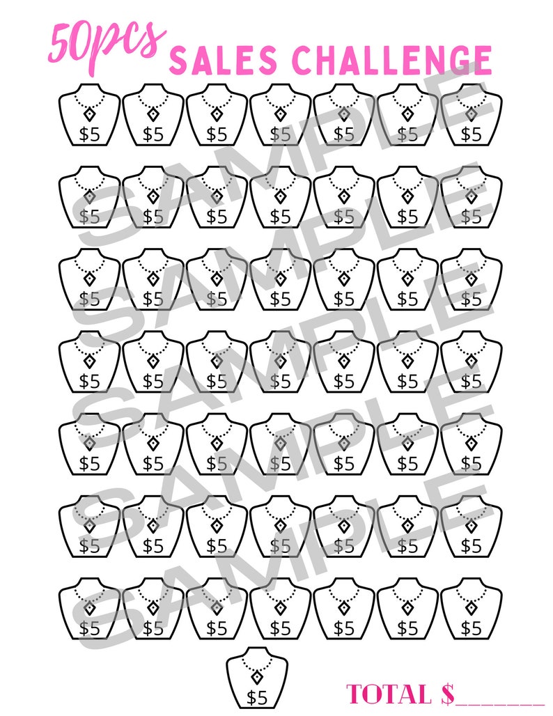 50 Pcs Jewelry Sales Challenge - Etsy