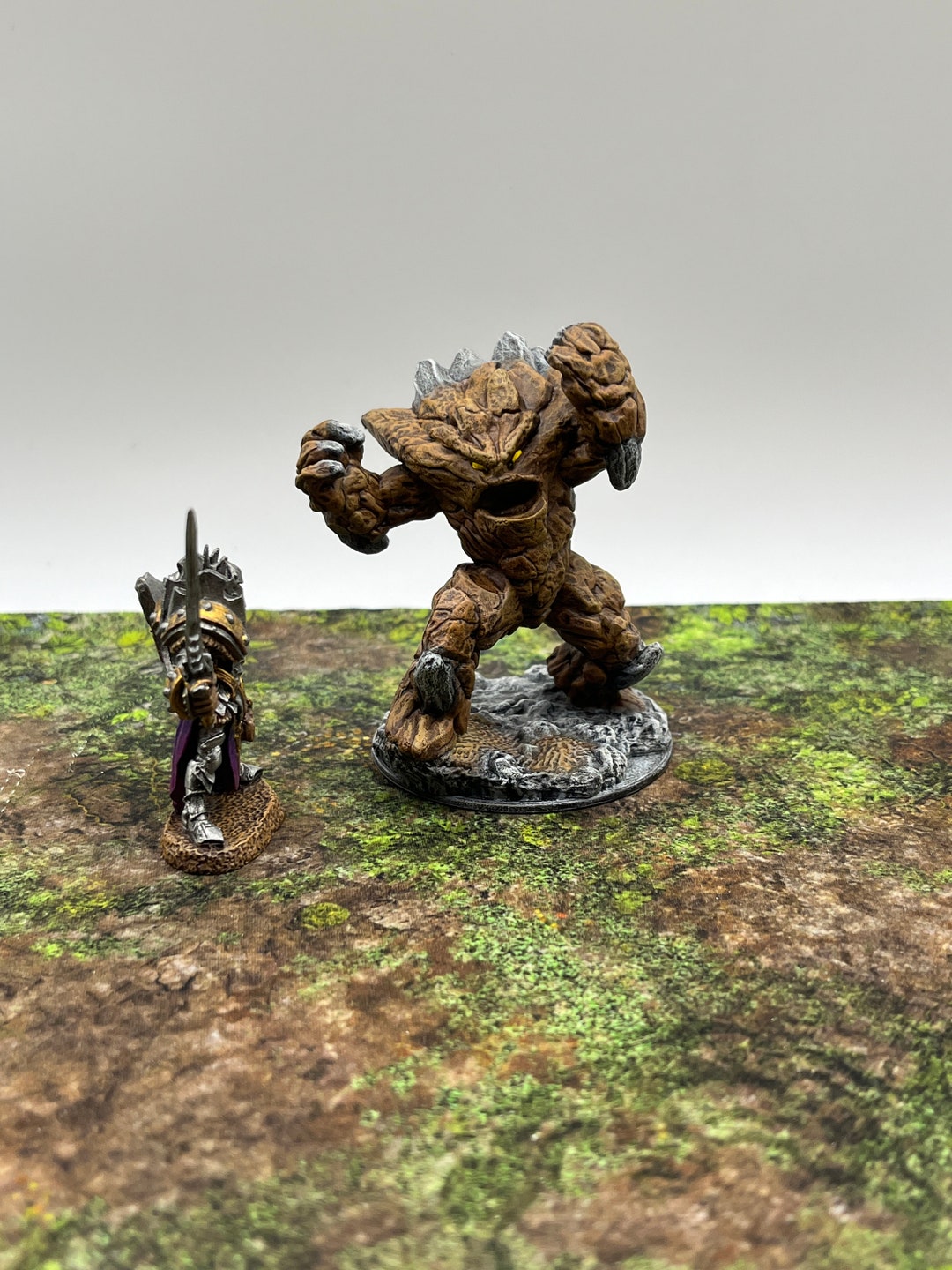 Hand Painted Earth Elemental Miniature - Dnd, D&D, Pathfinder, TTRPG - Etsy