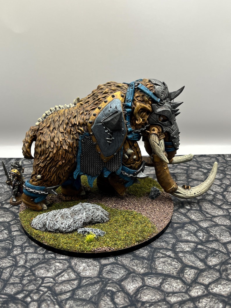 Hand Painted War Mammoth Miniature - Dnd, Pathfinder, TTRPG - Etsy