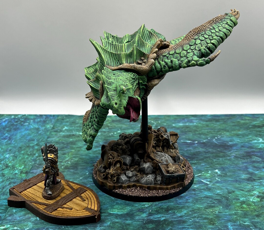 Hand Painted Dragon Turtle Miniature - Dnd, D&D, Pathfinder, TTRPG - Etsy