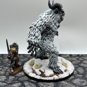 Hand Painted Abominable Yeti Miniature - D&D, Dnd, Pathfinder, TTRPG - Etsy
