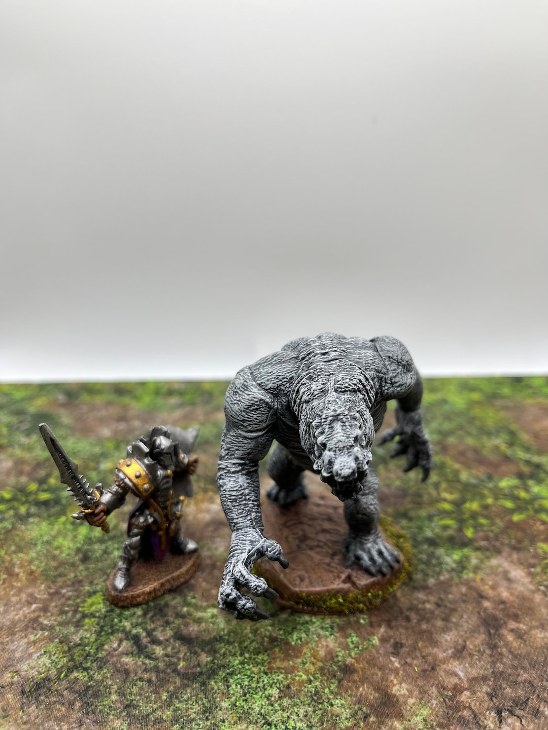 Hand Painted Gray Render Miniature - Dnd, D&D, Pathfinder, TTRPG - Etsy