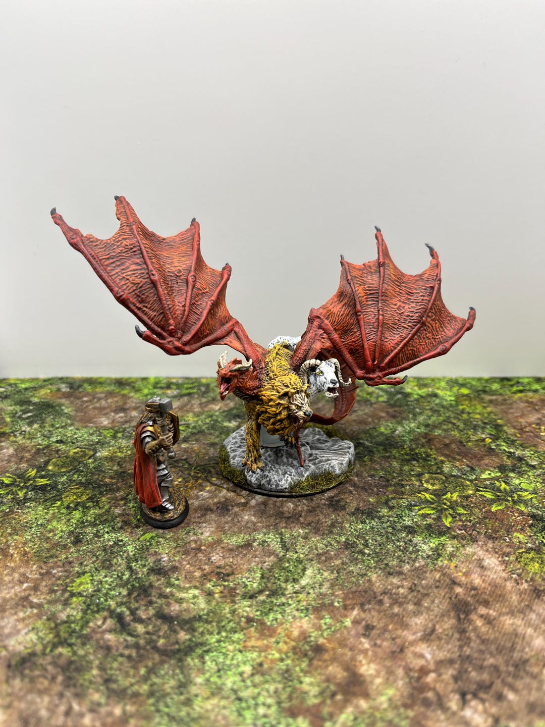 Hand Painted Chimera Miniature - Dnd, D&D, Pathfinder, TTRPG - Etsy