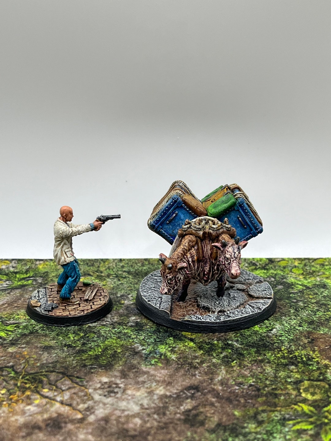 Hand Painted Fallout: Wasteland Warfare Pack Brahmin Miniature - Etsy