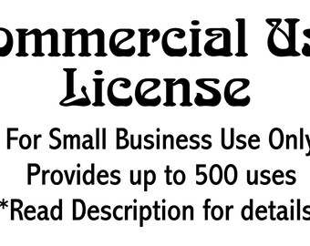 Limited Commercial Use License for One Digital .SVG File Individual ...