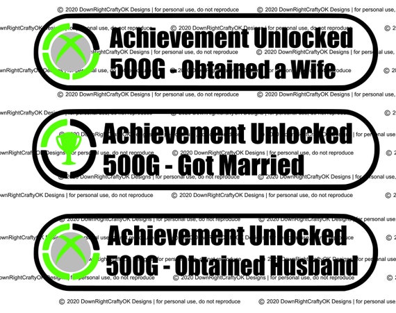 Achievement Unlocked CUSTOM SVG Cut File Instant Download | Etsy