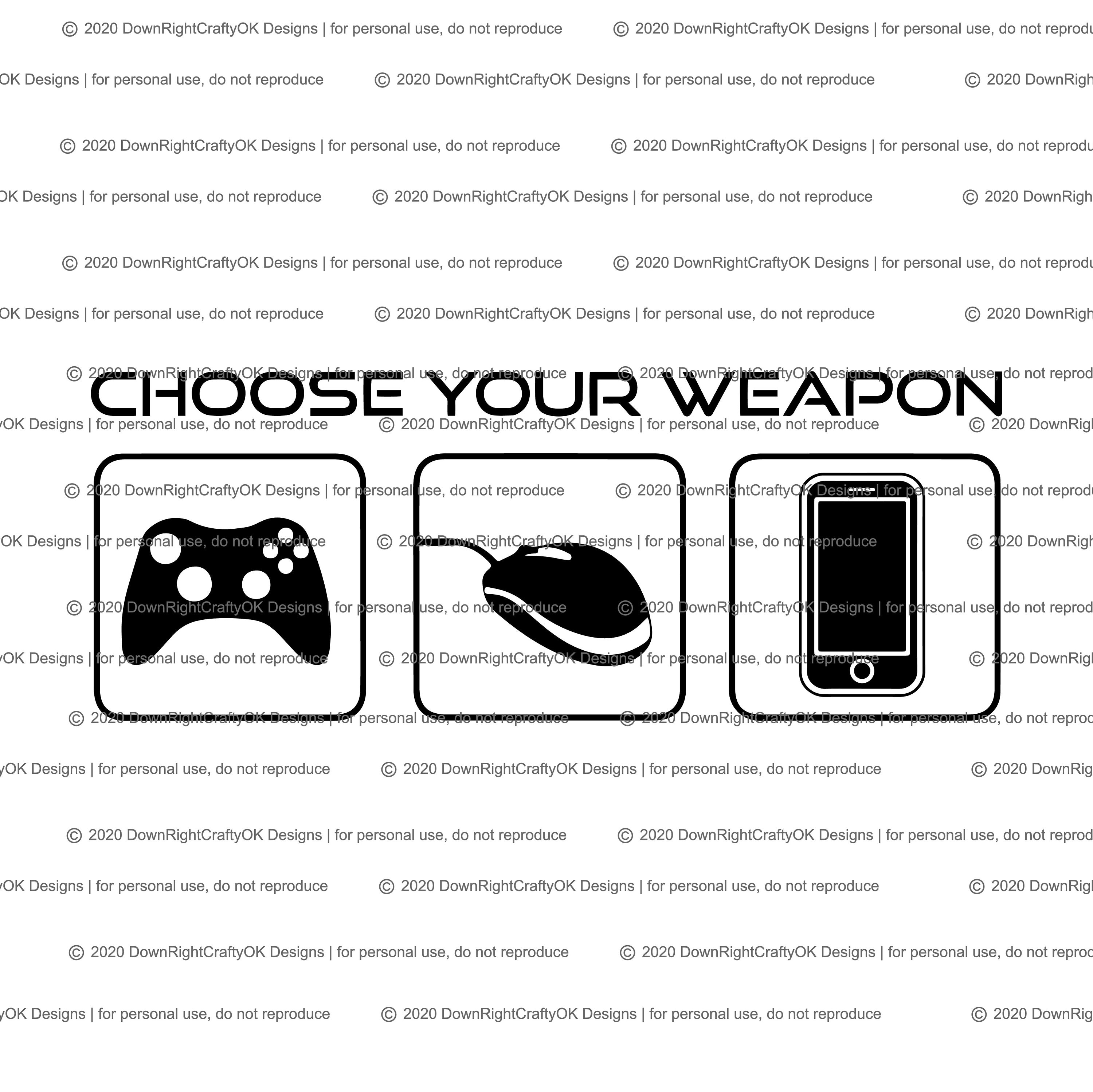 Choose Your Weapon, SVG, Games System, Computer Video Game, Phone Gamer ...