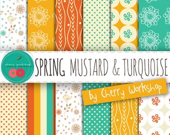 Spring Digital Paper Spring Garden wedding digital | Etsy