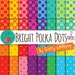 Polka Dot Digital Paper bright Polka Dot 32 Small Polka Dots, Big Polka ...