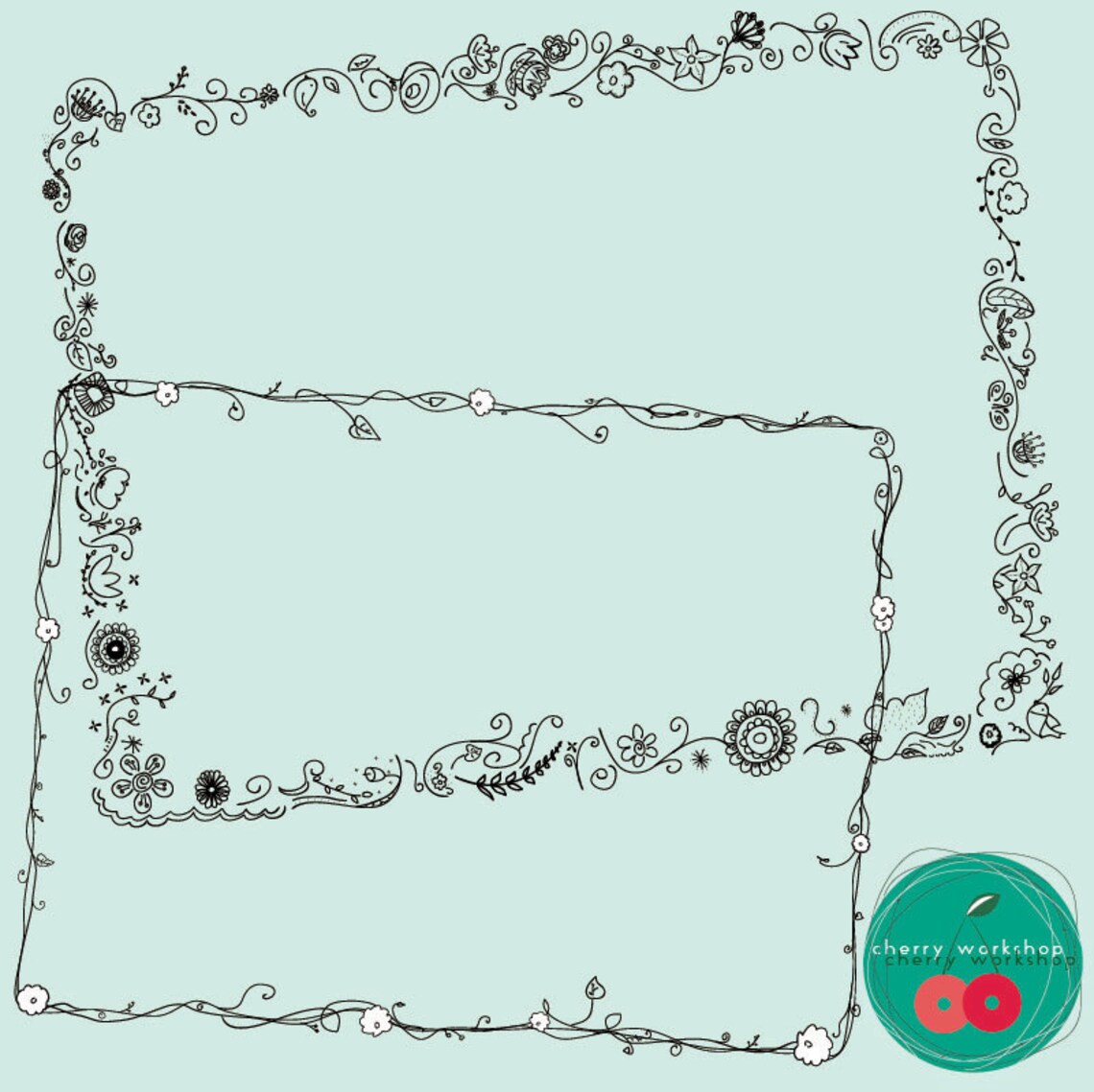 Doodle Borders spring Doodle Borders Floral Hand-drawn Border Design ...