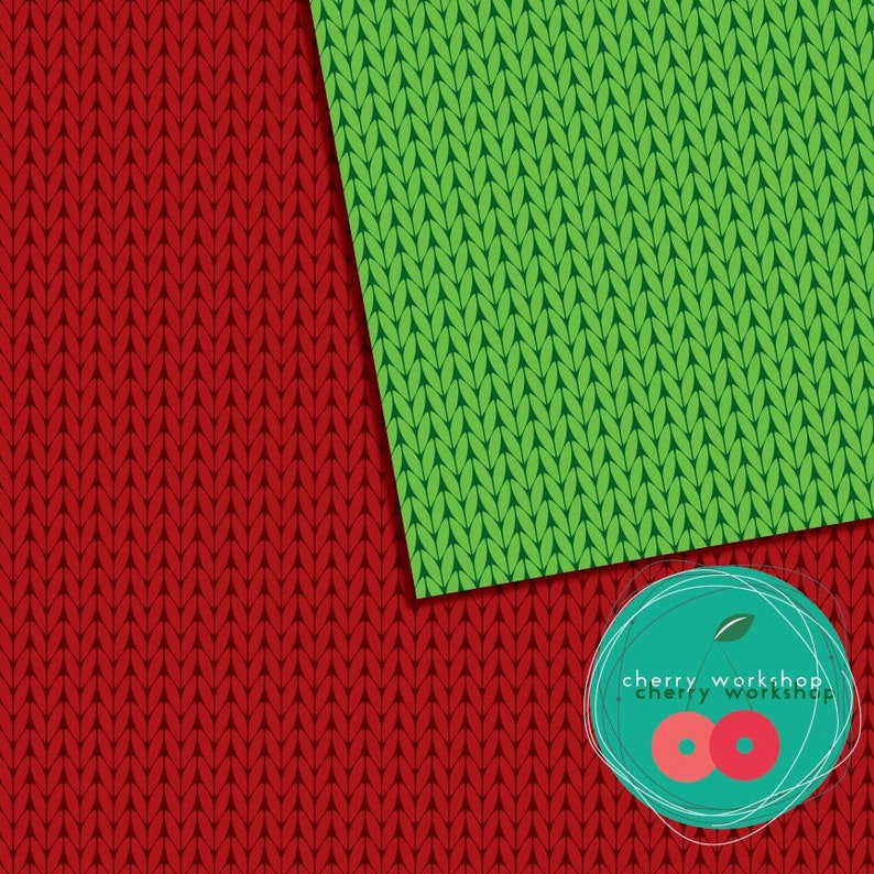 Knitted Digital Paper knit Brights Knitted Pattern Digital Paper Pack ...
