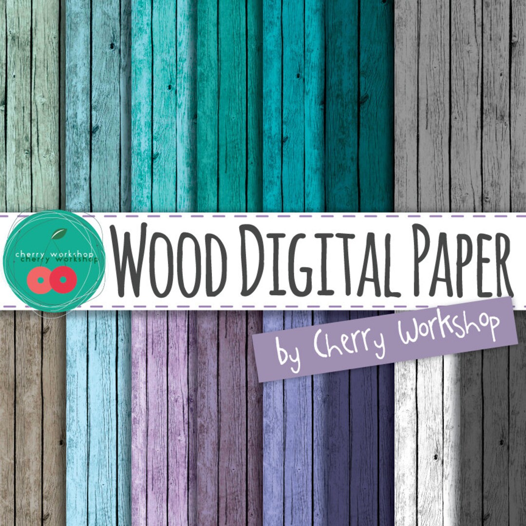 Wood Digital Paper"cold Colors Wood" Wood Digital Backgrounds Wood ...
