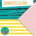 Summer Digital Paper summer Digital Paper Beach Sea Sun Blue Yellow ...