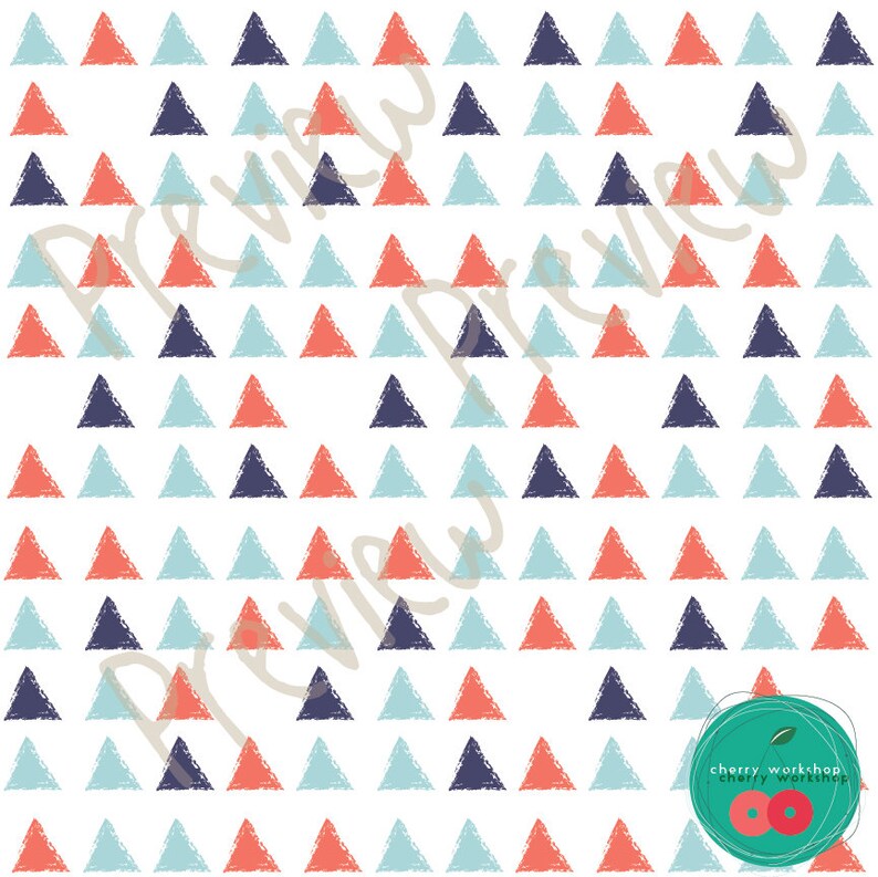 Coral Digital Paper Patters, Supplies, Waves, Geometric, Polka Dots ...