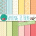 Pastel Digital Paper "spring is Here" Floral Digital Paper Pack for ...