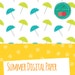 Summer Digital Paper summer Digital Paper Beach Sea Sun Blue Yellow ...