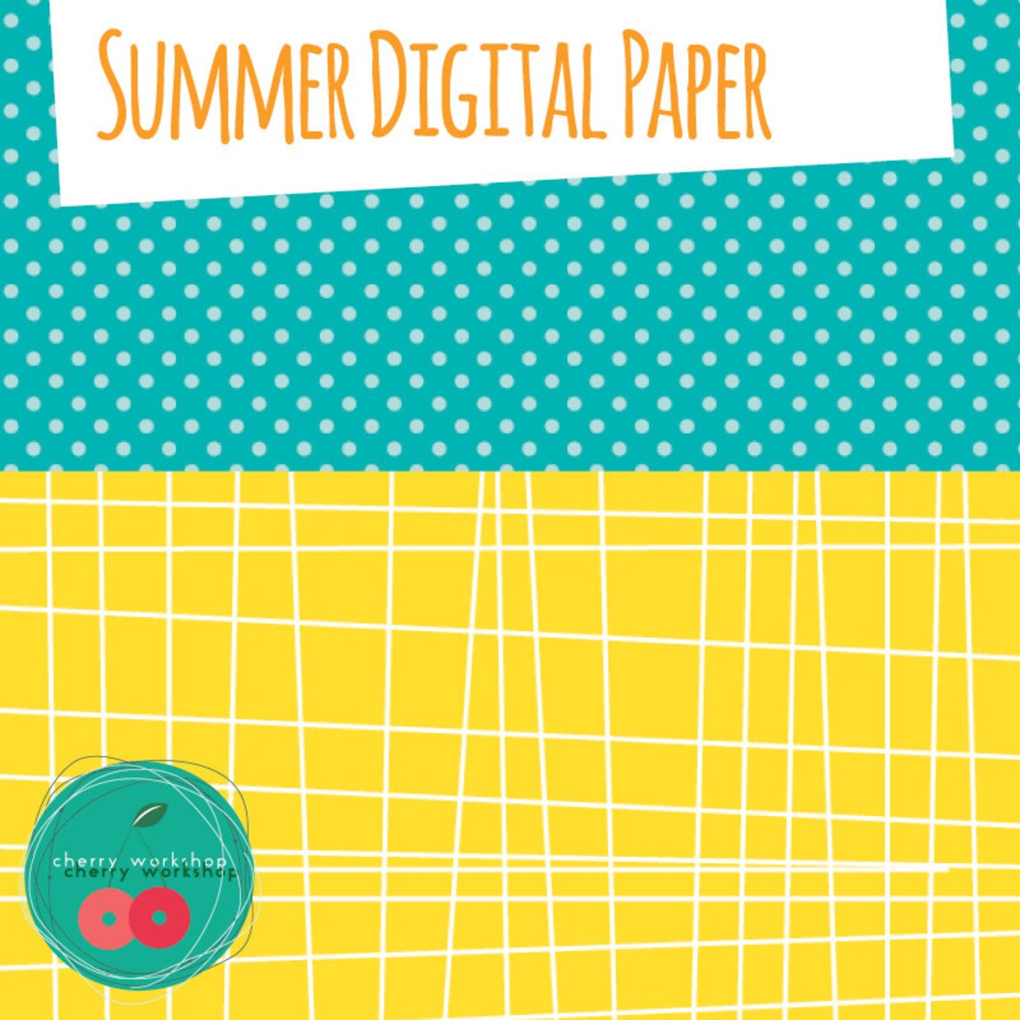 Summer Digital Paper summer Digital Paper Beach Sea Sun Blue Yellow ...