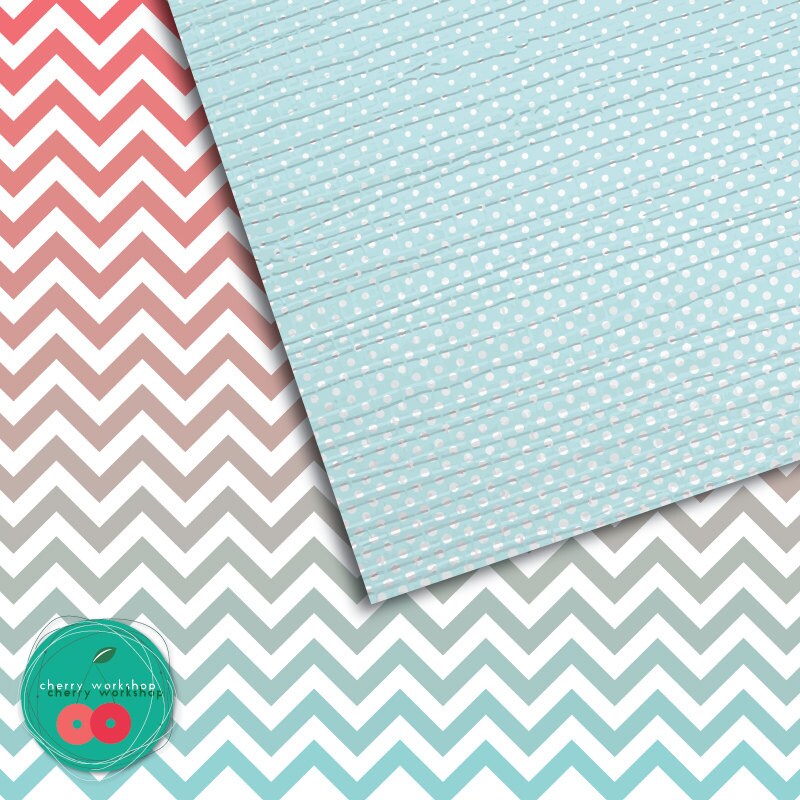 Floral Digital Paper Mint and Pink Digital Paper mint and Pink in Bloom ...