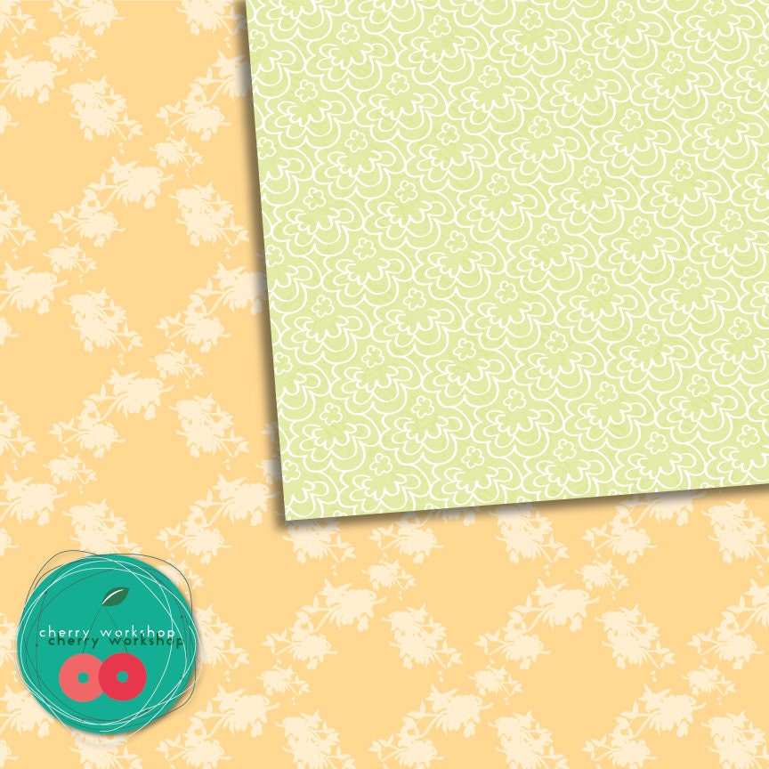 Pastel Digital Paper spring is Here Floral Digital Paper Pack for ...