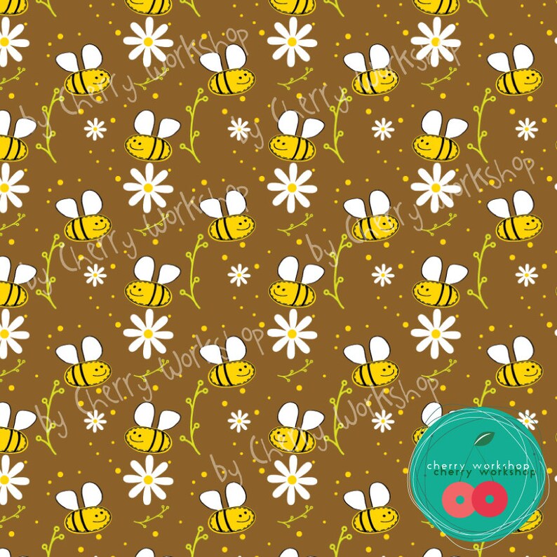 Bee Digital Paper buzzing Bees Bees, Honeycombs, Flower Patterns, Polka ...