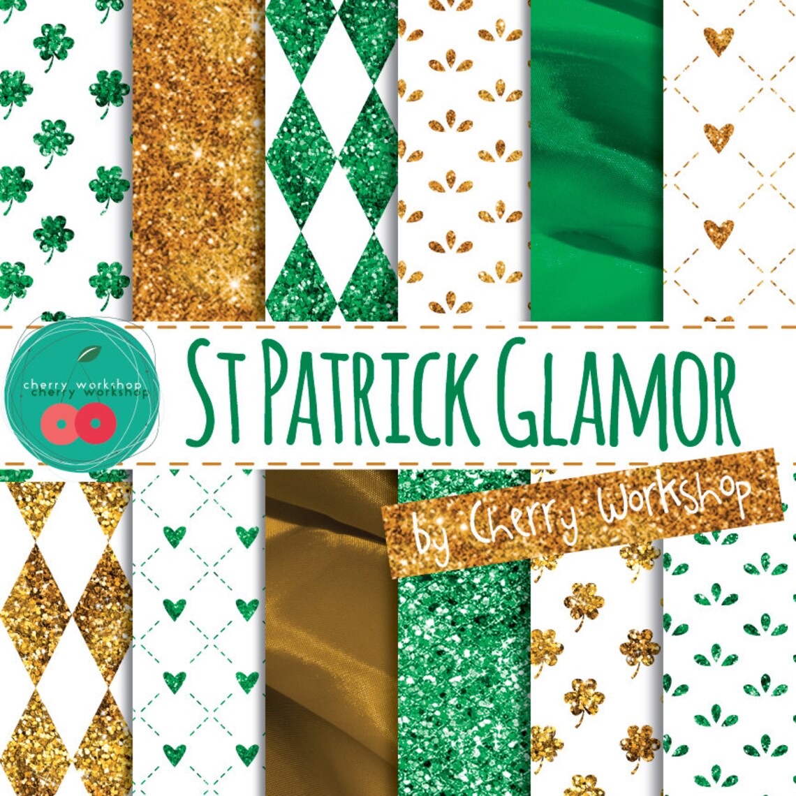 St Patricks Day Digital Paper Pack st Patrick's Day - Etsy