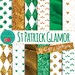 St Patricks Day Digital Paper Pack st Patrick's Day Glamor Gold Glitter ...