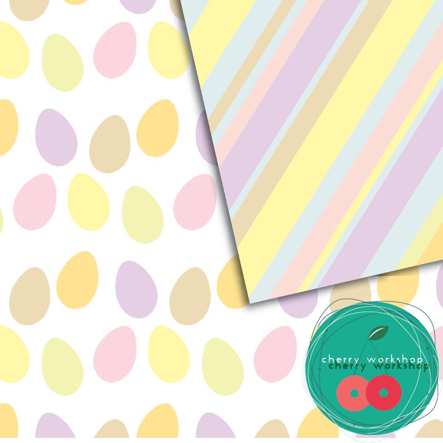 Easter Digital Paper pastel Easter Digital Paper Pack Spring Paper in ...