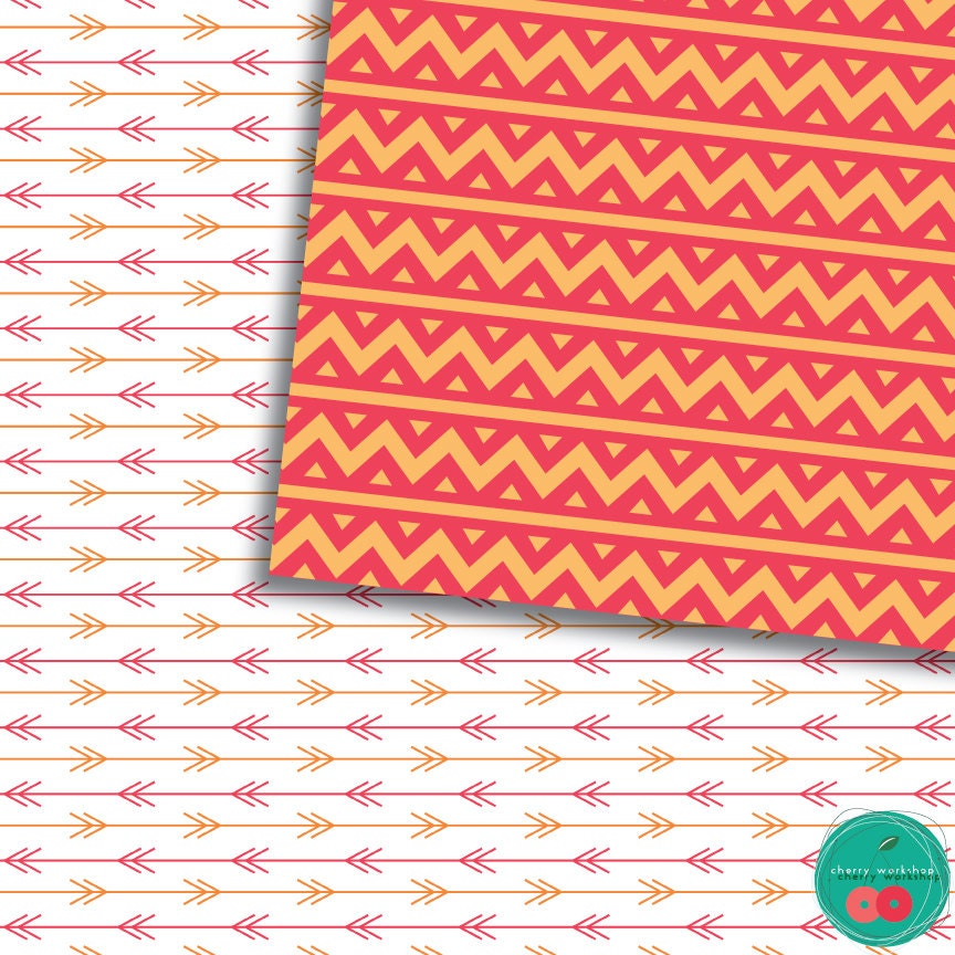 Tribal Digital Paper sunny Tribal Paper Summer - Etsy
