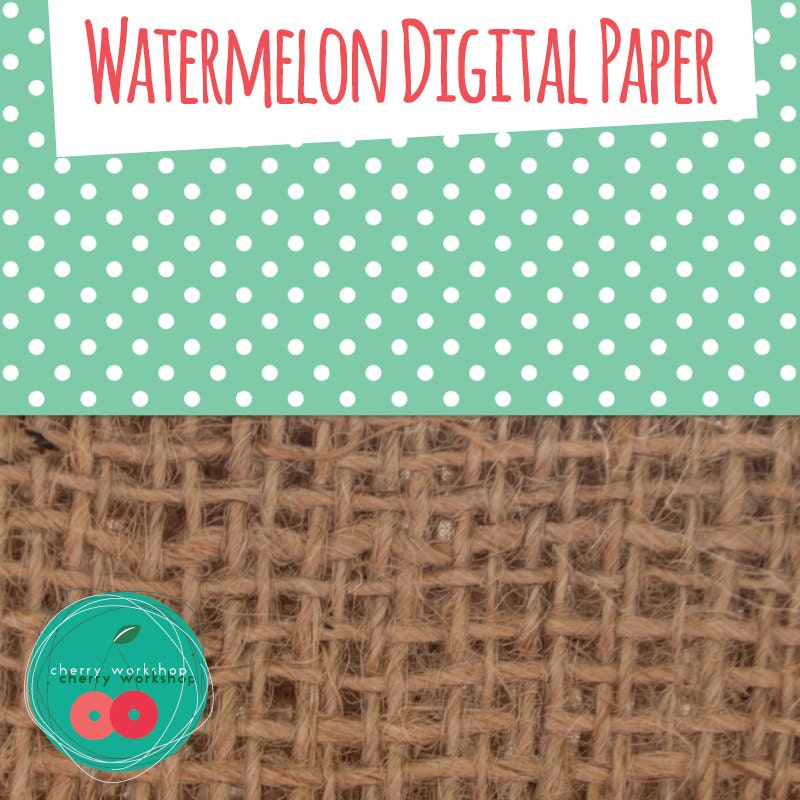Watermelon Digital Paper - Etsy