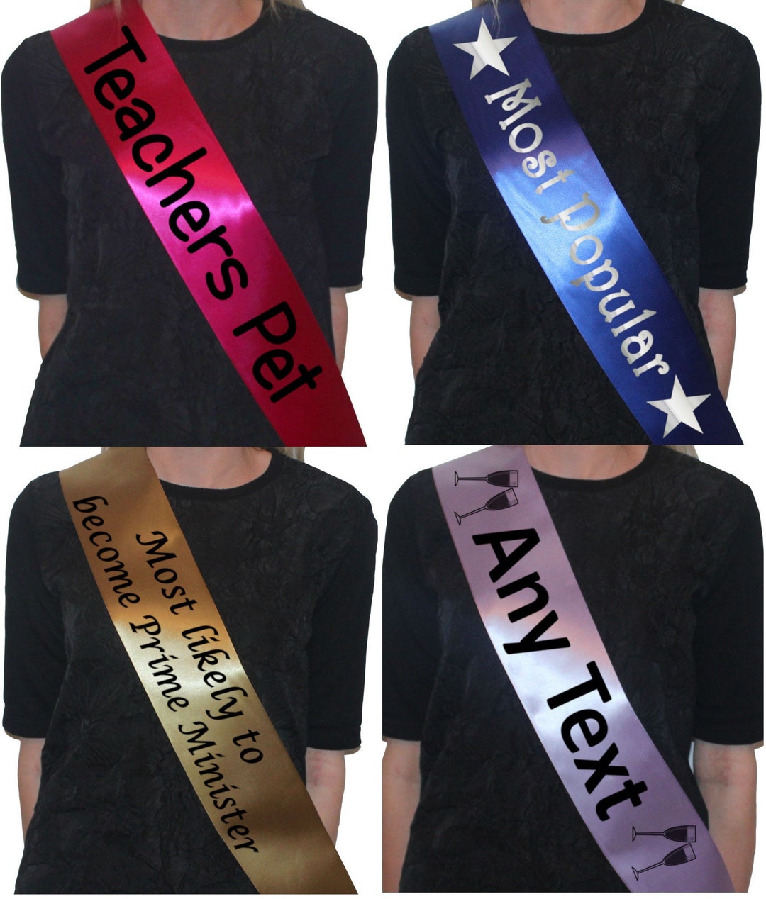 Personalised School Leavers Sash End of Year Award Sashes Funny Gift ...